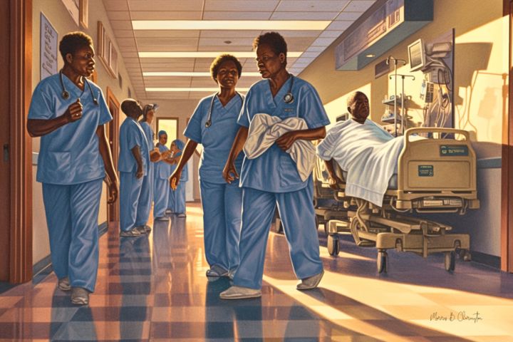 "The Heartbeat of the Hospital" - Morris Clarington - Paintings ...