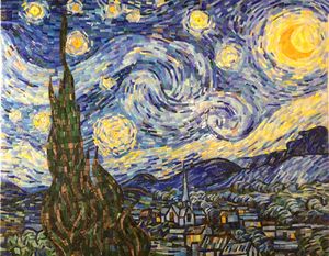 Vincent van Gogh Starry Night Mosaic - Fantasy Mosaic Art - Glass ...