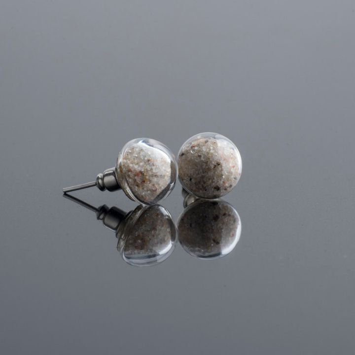 Handmade earrings with beach sand - My little Nature - Jewelry ...