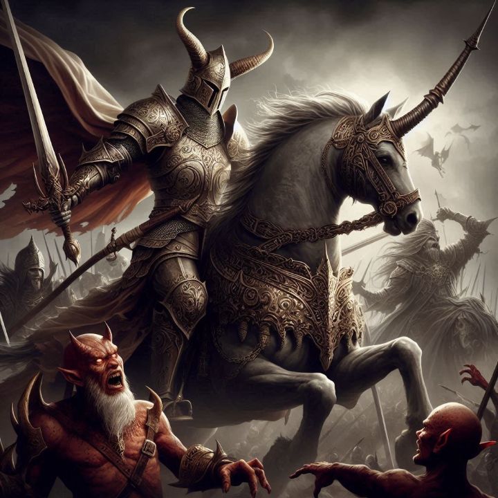 Golden Knight in Dark Realm - Dark Realm Design - Digital Art & AI ...