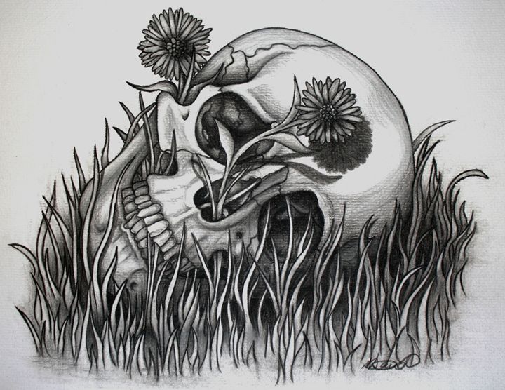 Down and Dandy Skull - Sticky Nikki's Art! - Drawings & Illustration ...