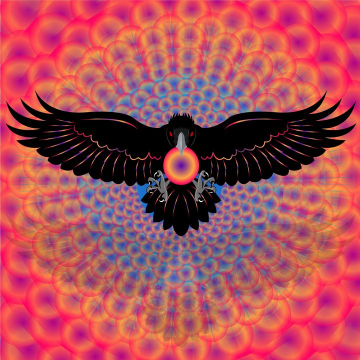 Raven Brings Light to World - Sky F - Digital Art & AI, Animals, Birds ...