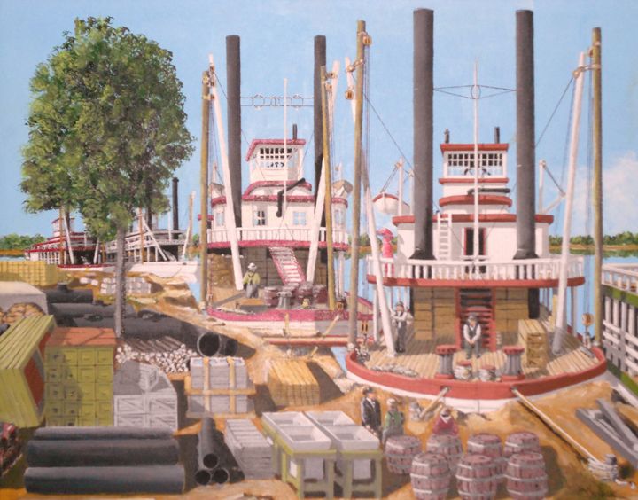 Quayside - Dan Bader - Paintings & Prints, Vehicles & Transportation ...