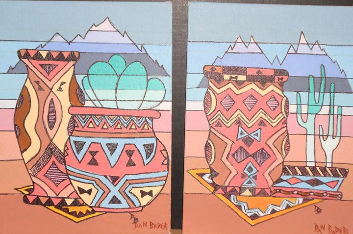 Vases - Dan Bader - Paintings & Prints, Abstract, Geometric - ArtPal