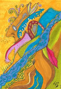 Sergio Lopez "Humming Man" - Drawings & Illustration