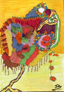 Sergio Lopez "Humming Man" - Drawings & Illustration