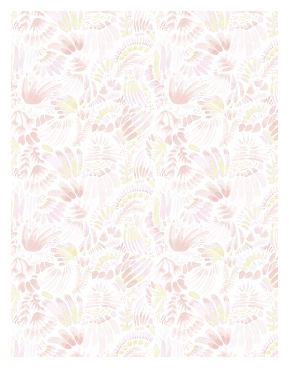Sherbert Watercolor Pattern - Flower and Vine - Paintings & Prints ...