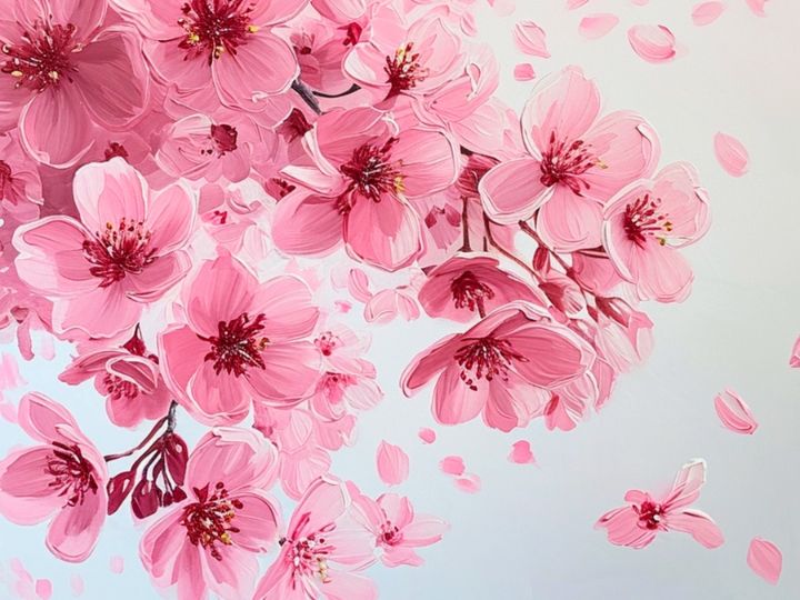 Spring Print, Flower Field Landscape - MrCreativeUa - Paintings ...