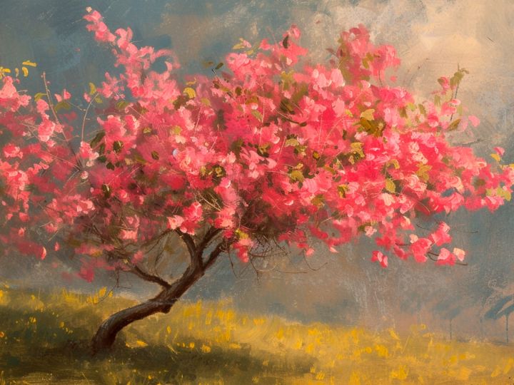 Spring Print, Flower Field Landscape - MrCreativeUa - Paintings ...