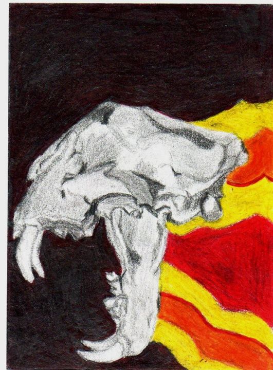 Attacking Skull - Artistic Passion - Drawings & Illustration, Abstract ...