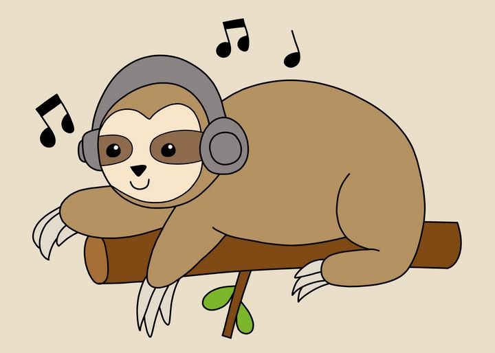 Drawing Cartoon Animals With Headphones