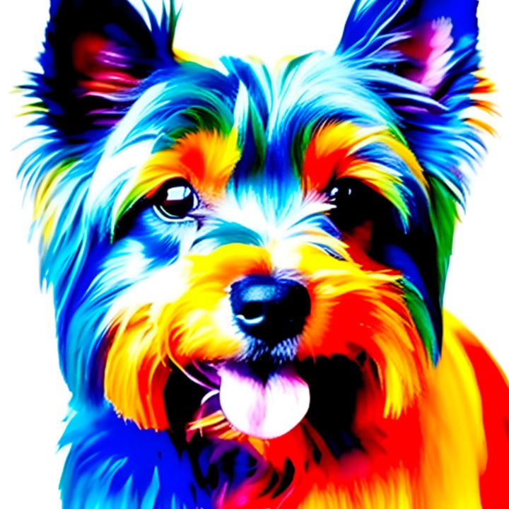 Yorkshirskiy ter'yer dog - AKAI art - Paintings & Prints, Animals ...