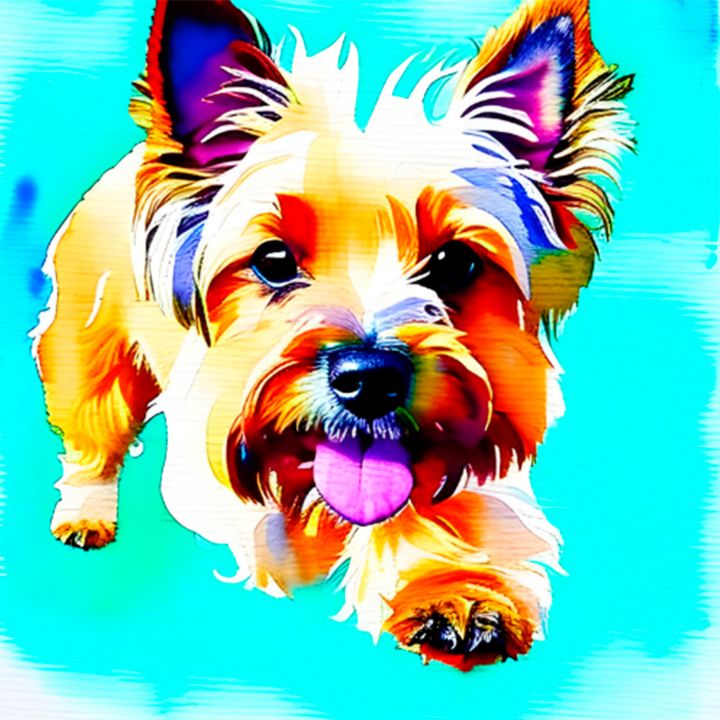Yorkshirskiy dog - AKAI art - Paintings & Prints, Animals, Birds ...