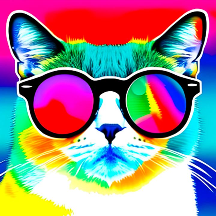 Cat boss - AKAI art - Paintings & Prints, Animals, Birds, & Fish, Cats ...