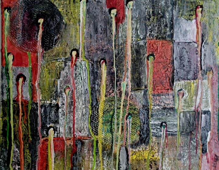 BLEEDING OUT - Annette's Abstract,Acrylic,and oil Paintings - Paintings ...