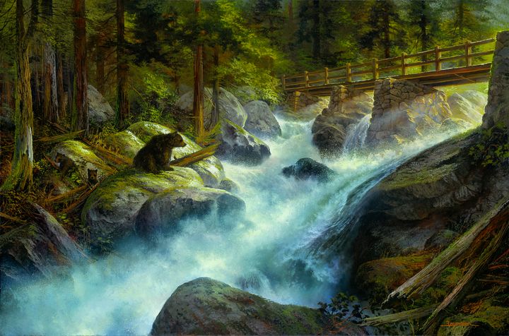 Spring Arrives Among Watchful Eyes - Stefan Baumann - Paintings ...