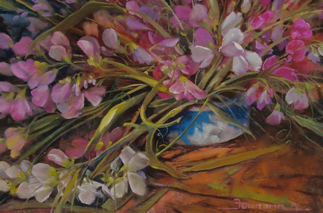 Wild Sweet Peas - Stefan Baumann - Paintings & Prints, Flowers, Plants ...