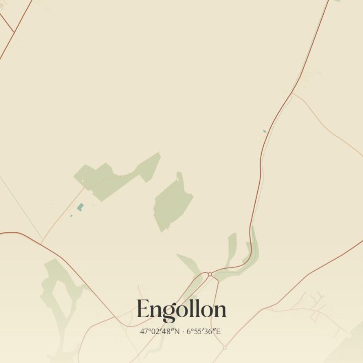 Vintage map of Engollon, Switzerland - Rezona - Digital Art & AI ...