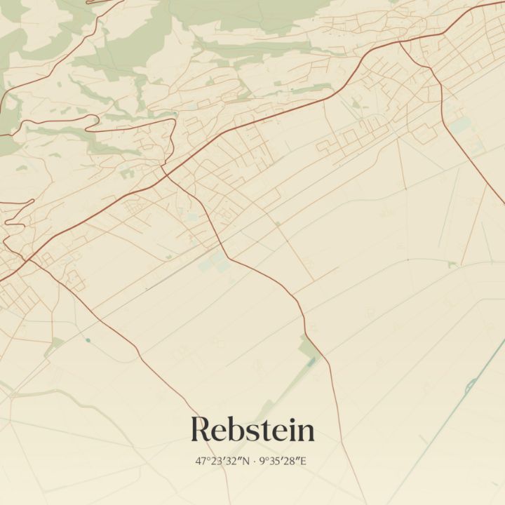 Vintage map of Rebstein, Switzerland - Rezona - Digital Art & AI ...