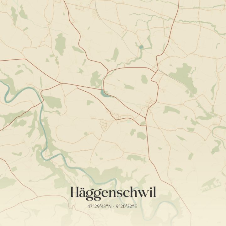 Vintage map of Häggenschwil, Switzer - Rezona - Digital Art & AI ...