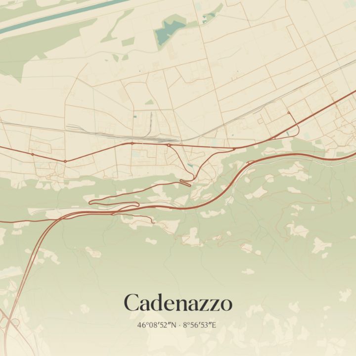 Vintage map of Cadenazzo, Switzerlan - Rezona - Digital Art & AI ...