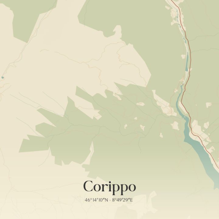 Vintage map of Corippo, Switzerland. - Rezona - Digital Art & AI ...