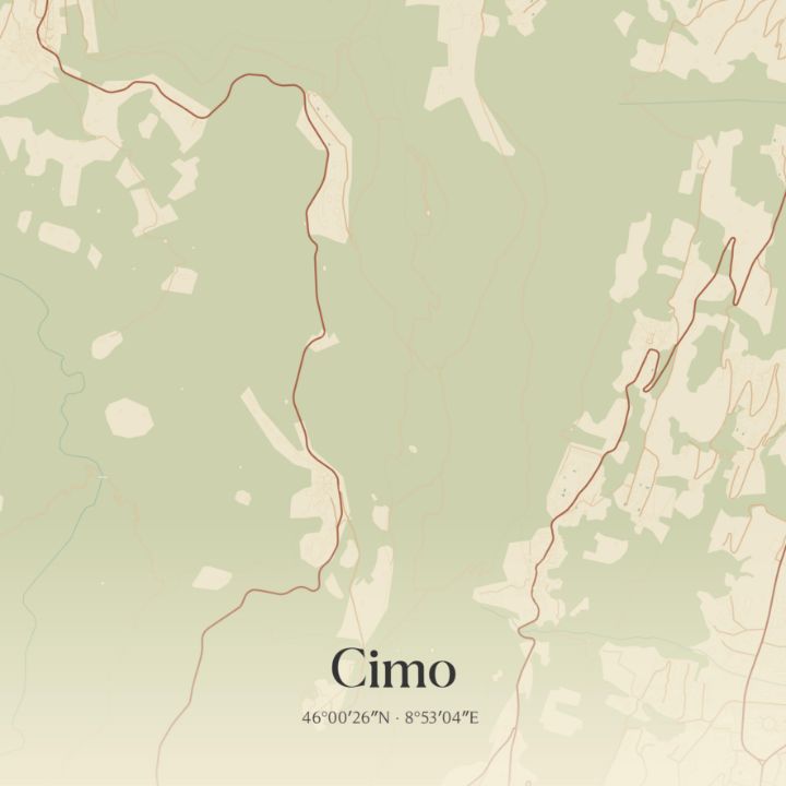 Vintage map of Cimo, Switzerland. - Rezona - Digital Art & AI, Places ...