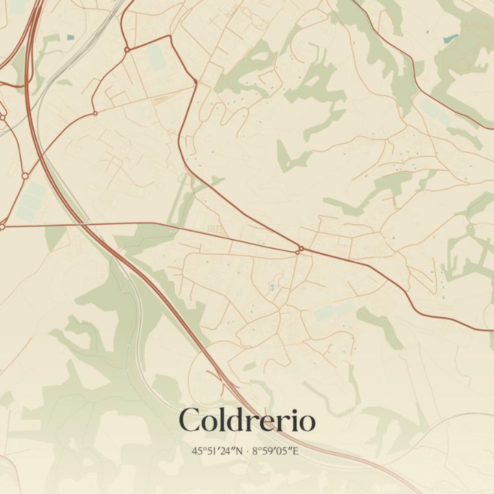 Vintage map of Coldrerio, Switzerlan - Rezona - Digital Art & AI ...