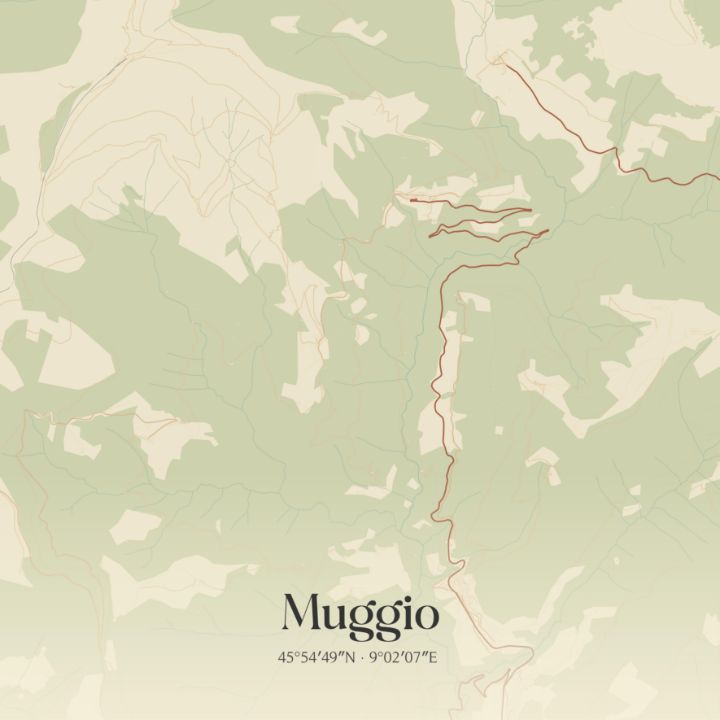 Vintage map of Muggio, Switzerland. - Rezona - Digital Art & AI, Places ...