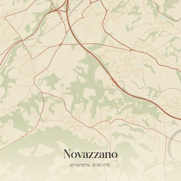 Vintage map of Novazzano, Switzerlan - Rezona - Digital Art & AI ...