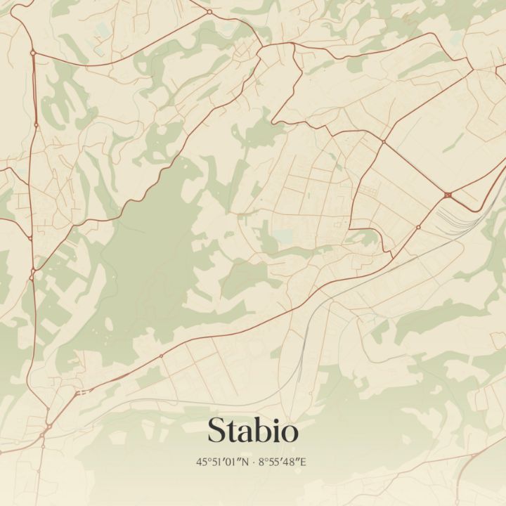 Vintage map of Stabio, Switzerland. - Rezona - Digital Art & AI, Places ...