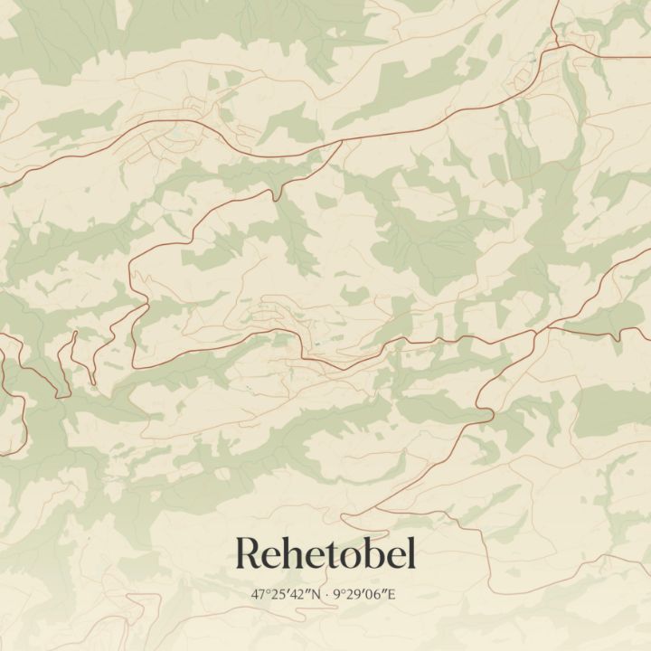 Vintage map of Rehetobel, Switzerlan - Rezona - Digital Art & AI ...