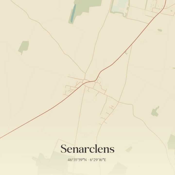 Vintage map of Senarclens, Switzerla - Rezona - Digital Art & AI ...