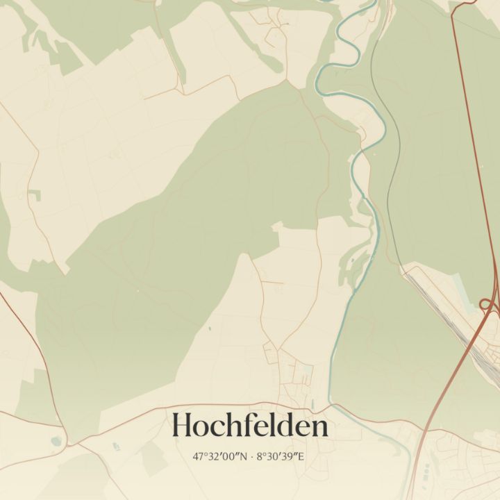 Vintage map of Hochfelden, Switzerla - Rezona - Digital Art & AI ...