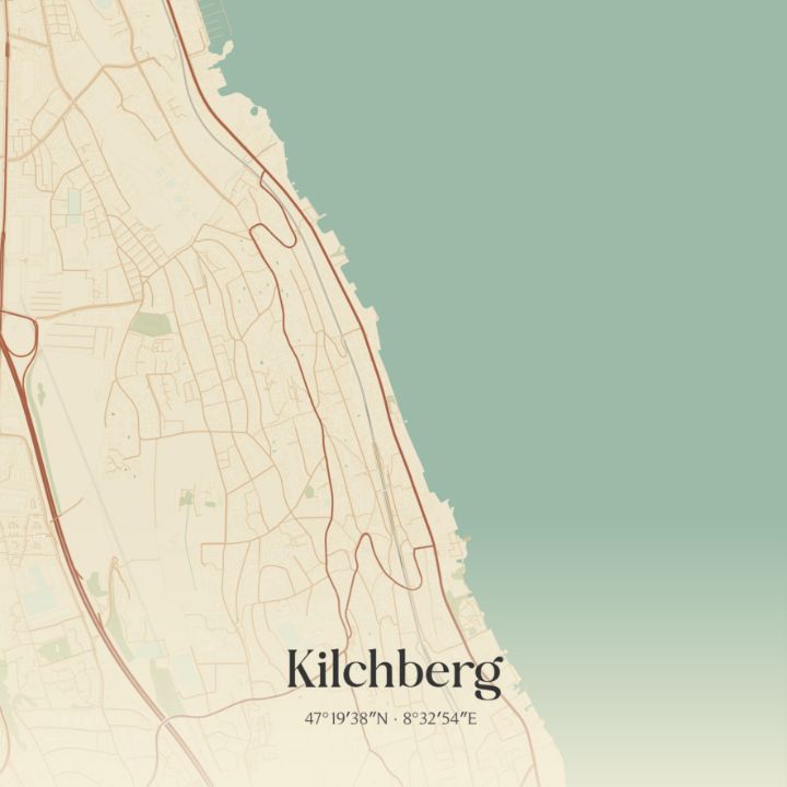 Vintage map of Kilchberg, Switzerlan - Rezona - Digital Art & AI ...