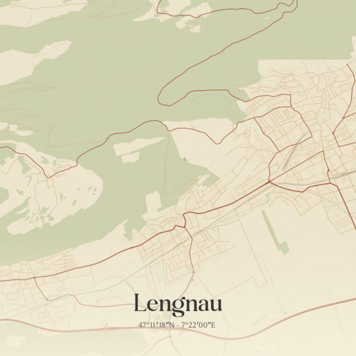 Vintage map of Lengnau, Switzerland. - Rezona - Digital Art & AI ...
