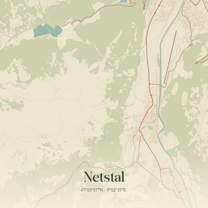 Vintage map of Netstal, Switzerland. - Rezona - Digital Art & AI ...