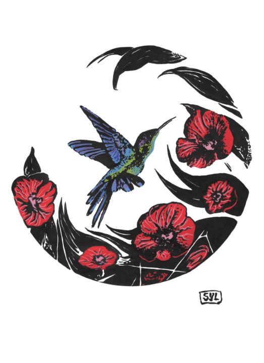 Humming-bird - PxlSyl - Drawings & Illustration, Animals, Birds, & Fish ...