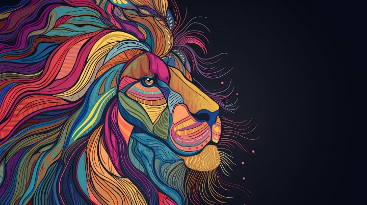 Vibrant Line Art of an Lion - graphiXperience - Drawings & Illustration ...