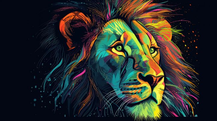 Vibrant Line Art of an Lion - graphiXperience - Drawings & Illustration ...
