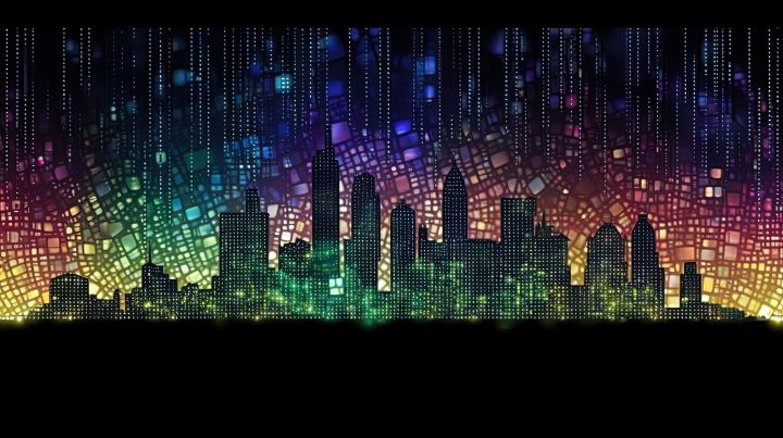 Baku City Colorized Skyline Silho - graphiXperience - Drawings ...
