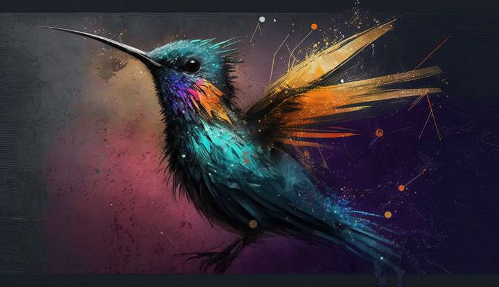 Vibrant Hummingbird in Flight - graphiXperience - Drawings ...