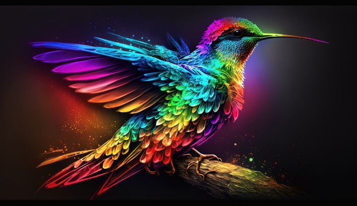 Vibrant Hummingbird in Flight - graphiXperience - Drawings ...
