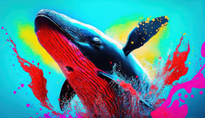 Whale of Colors Illustration - graphiXperience - Drawings ...