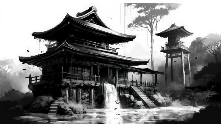 Traditional Japanese Ink Art Image - graphiXperience - Drawings ...