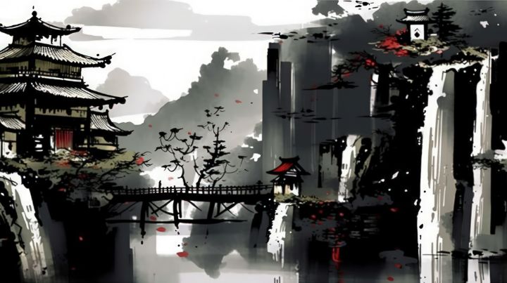 Traditional Japanese Ink Art Image - graphiXperience - Drawings ...