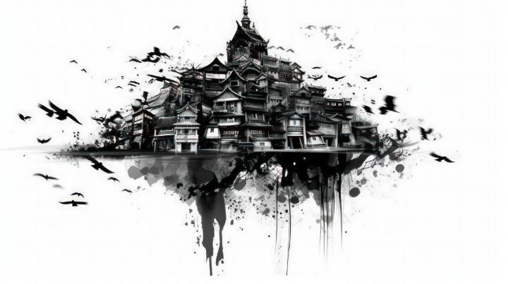 Traditional Japanese Ink Art Image - graphiXperience - Drawings ...