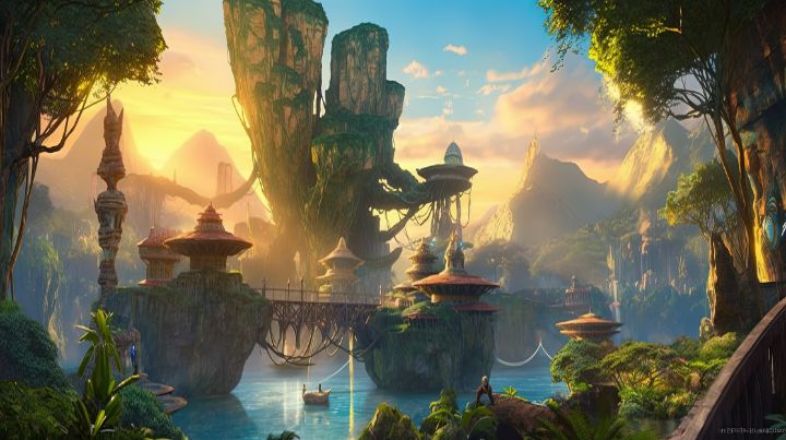 Fantasy Planet Landscape Illustratio - graphiXperience - Drawings ...