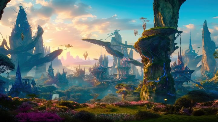 Fantasy Planet Landscape Illustratio - graphiXperience - Drawings ...