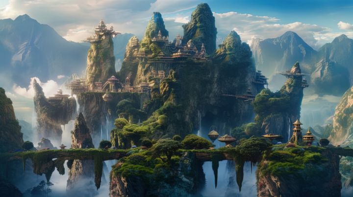 Fantasy Planet Landscape Illustratio - graphiXperience - Drawings ...